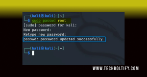 How to Change Root Password on Kali Linux - Techboltify