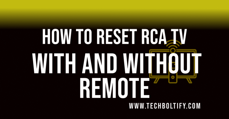 How to Reset RCA TV with and Without Remote - Tech Boltify
