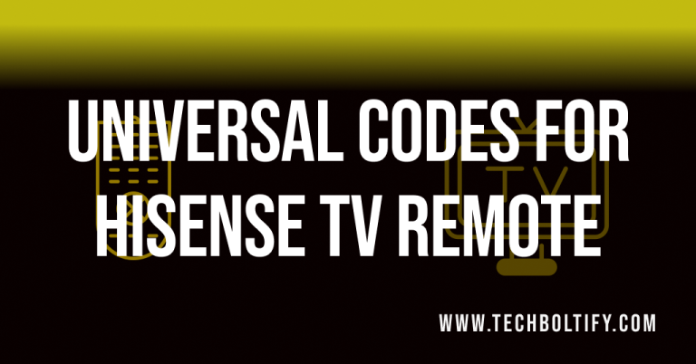Universal Codes for Hisense TV Remote - Step-By-Step Guide